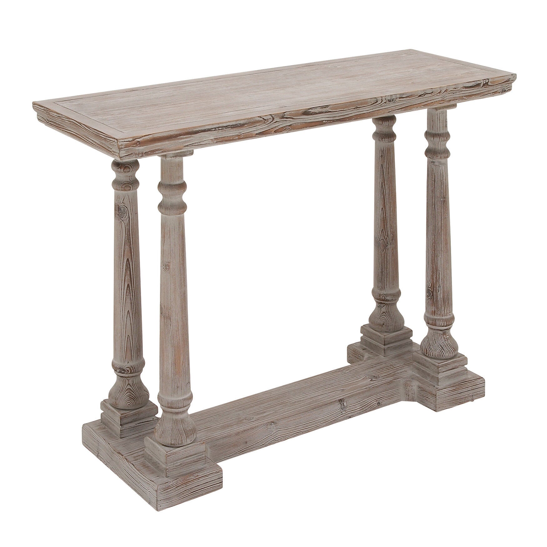 Light Brown Rustic Wood Console Table, 30 x 52 | Shoes For All
